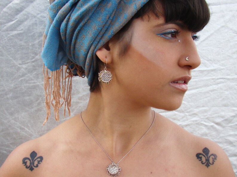 Reflector Pendant Pop Art Jewelry Plastic and Silver - Etsy