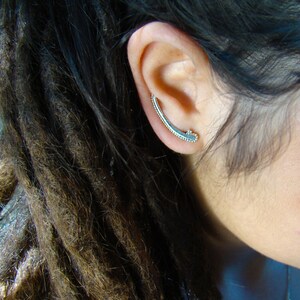 Indian Ear Cuff, Ear Bar, Silver Ear Cuff, Ear Crawler, Ear Pin Cuff ...