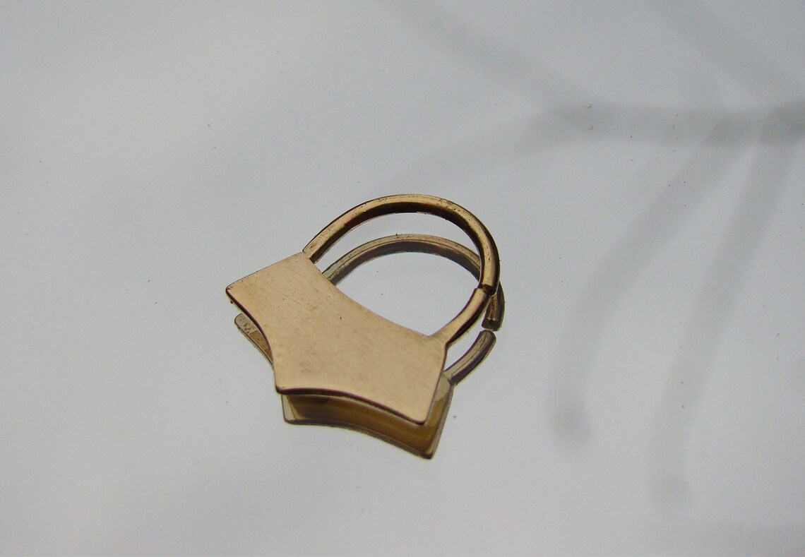 14 K Gold Septum Ring Tribal Septum Crown Septum Geometric | Etsy