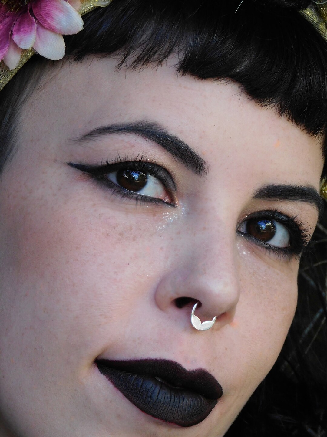 Wings Septum, Silver Septum Ring, Tribal Septum, Whale Tale, Septum ...
