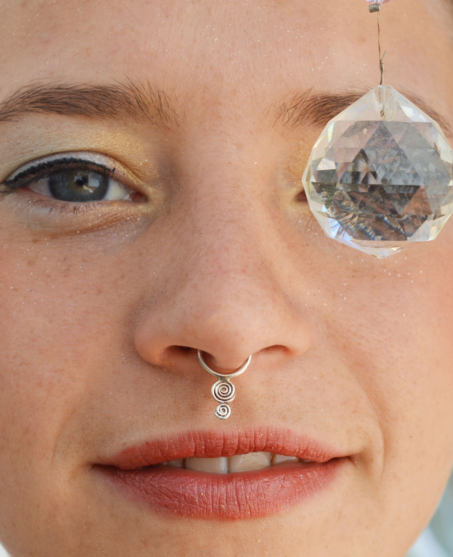 Double Spiral Spiral Septum Ring Tribal Septum Ring septum - Etsy