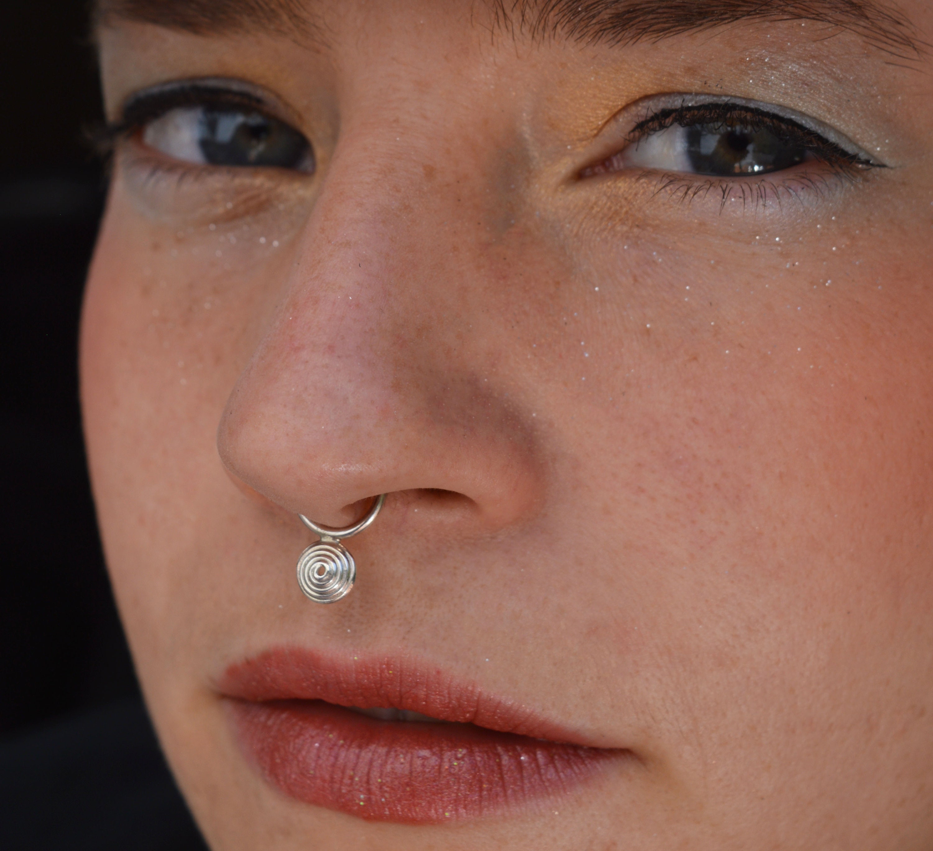 Silver Septum Spiral Septum Tribal Septum Septum Piercing | Etsy