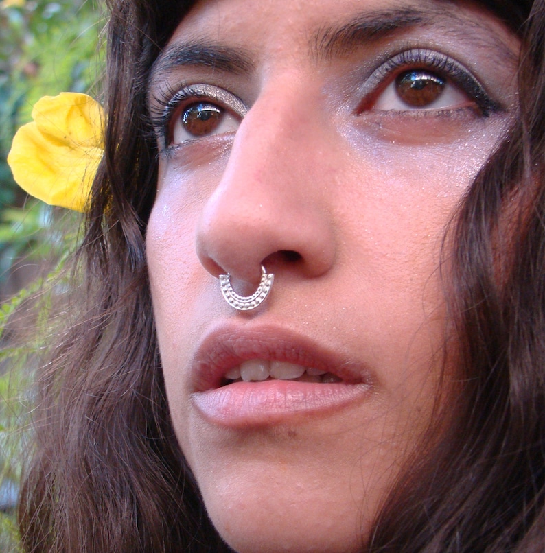 Boho Silver Nose Ring Indian Nose Ring Silver Nose Ring - Etsy