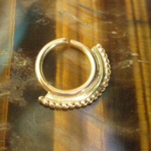 Gold Nose Ring, Aztec Nose Ring, Indian Nose Ring, Nose Ring, Septum ...