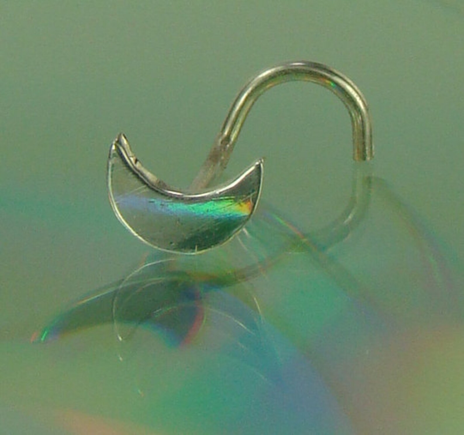 Moon Nose Stud Silver Nose Stud Nose Pin Nose Screw - Etsy Canada
