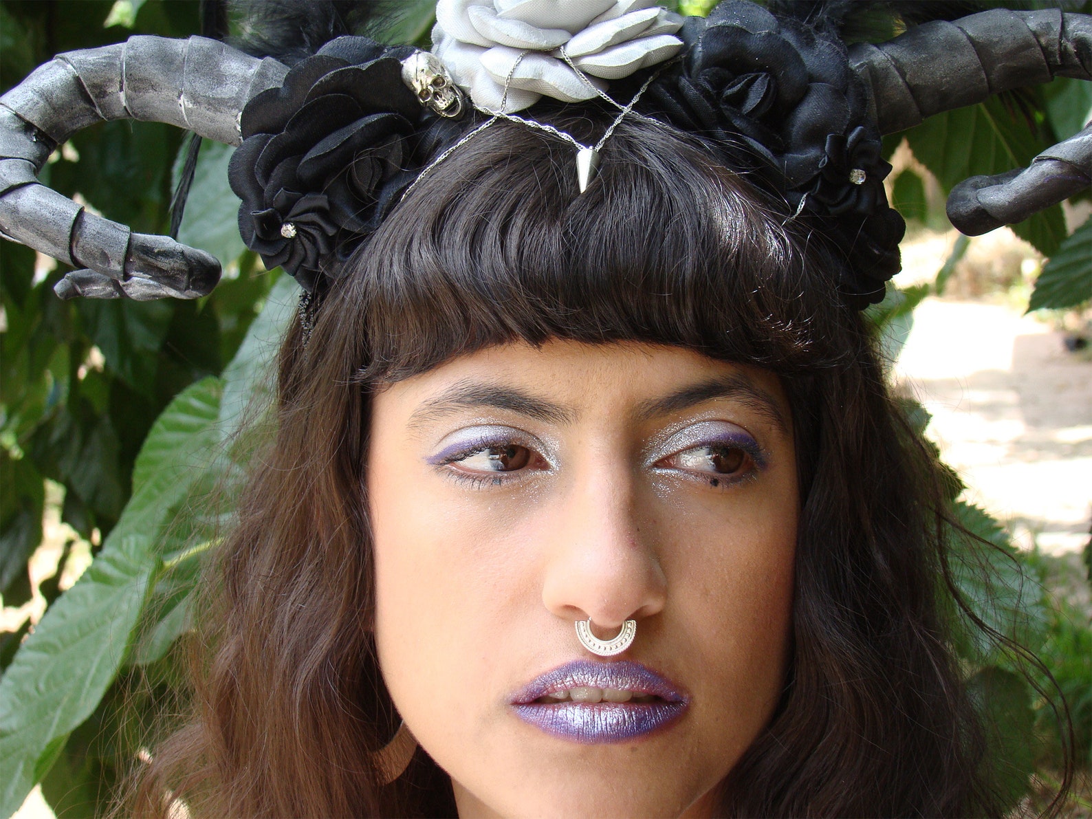 Silver Septum Ring Indian Nose Ring Piercing Ring Nostril Etsy