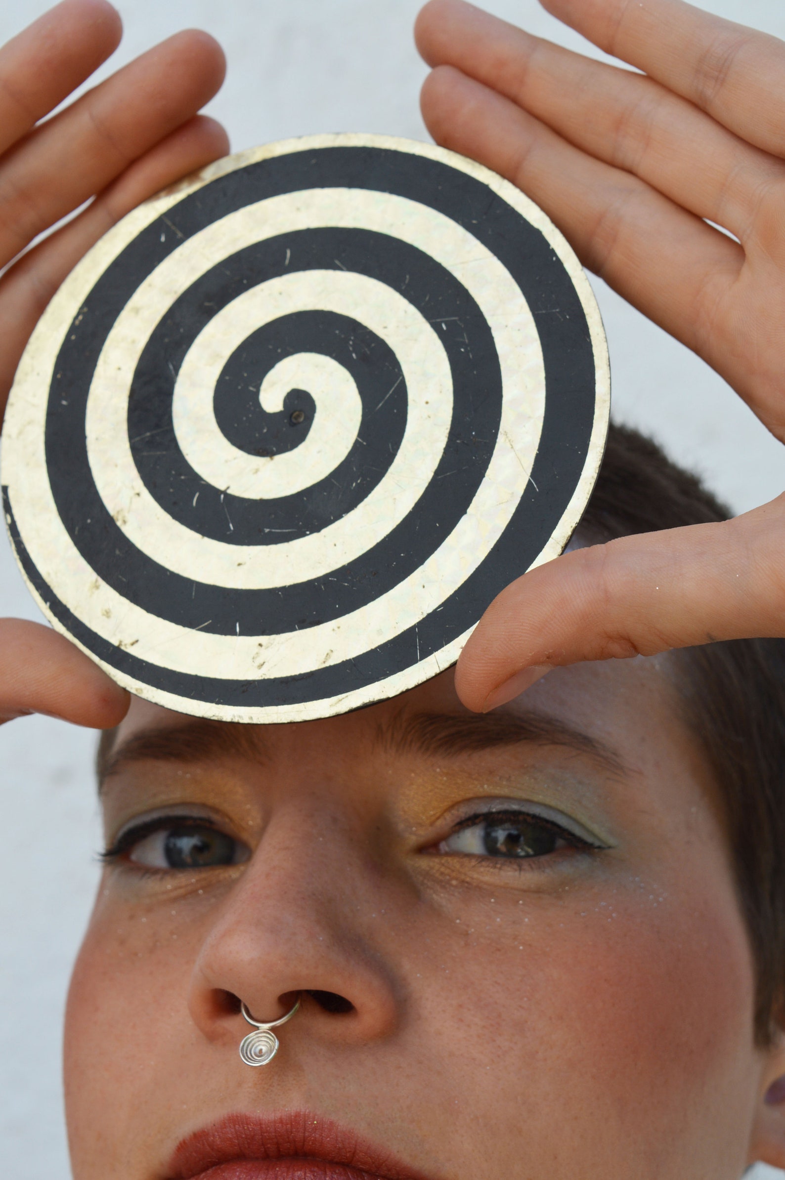 Tribal Septum, Septum Piercing, Nose Ring, Silver Septum, Spiral Septum ...