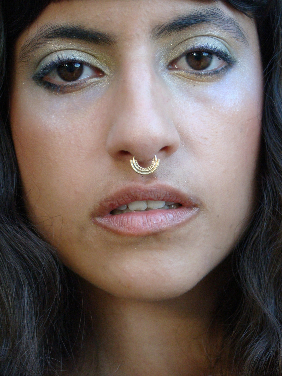 Gold Septum, Nose Ring, Indian Septum, Septum Ring, Nostril Ring, 14k ...