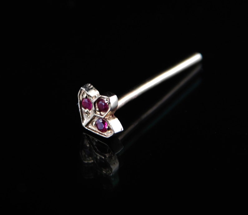 Cute Nose Stud, Ruby Nose Stud,, Gold Nose Stud, Ruby Nose Stud, Ruby ...