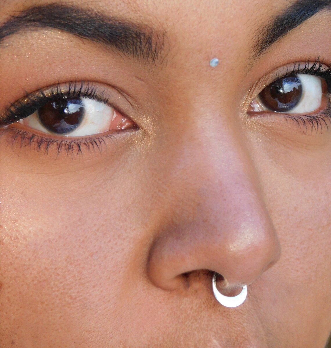Moon Septum Ring Nose Ring Silver Septum Ring Crescent - Etsy