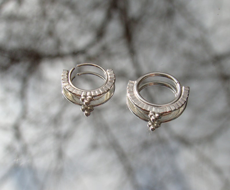 Saraswati Septum Ring Tribal Piercing Indian Nose Ring Etsy