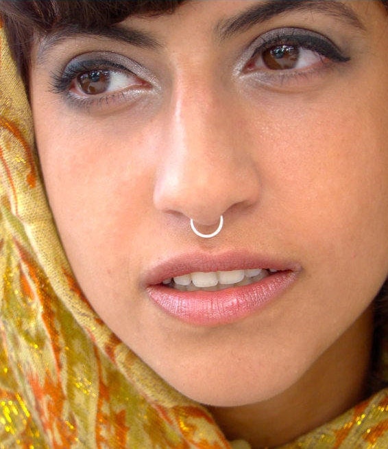 Classic Sterling Silver septum piercing ring | Etsy