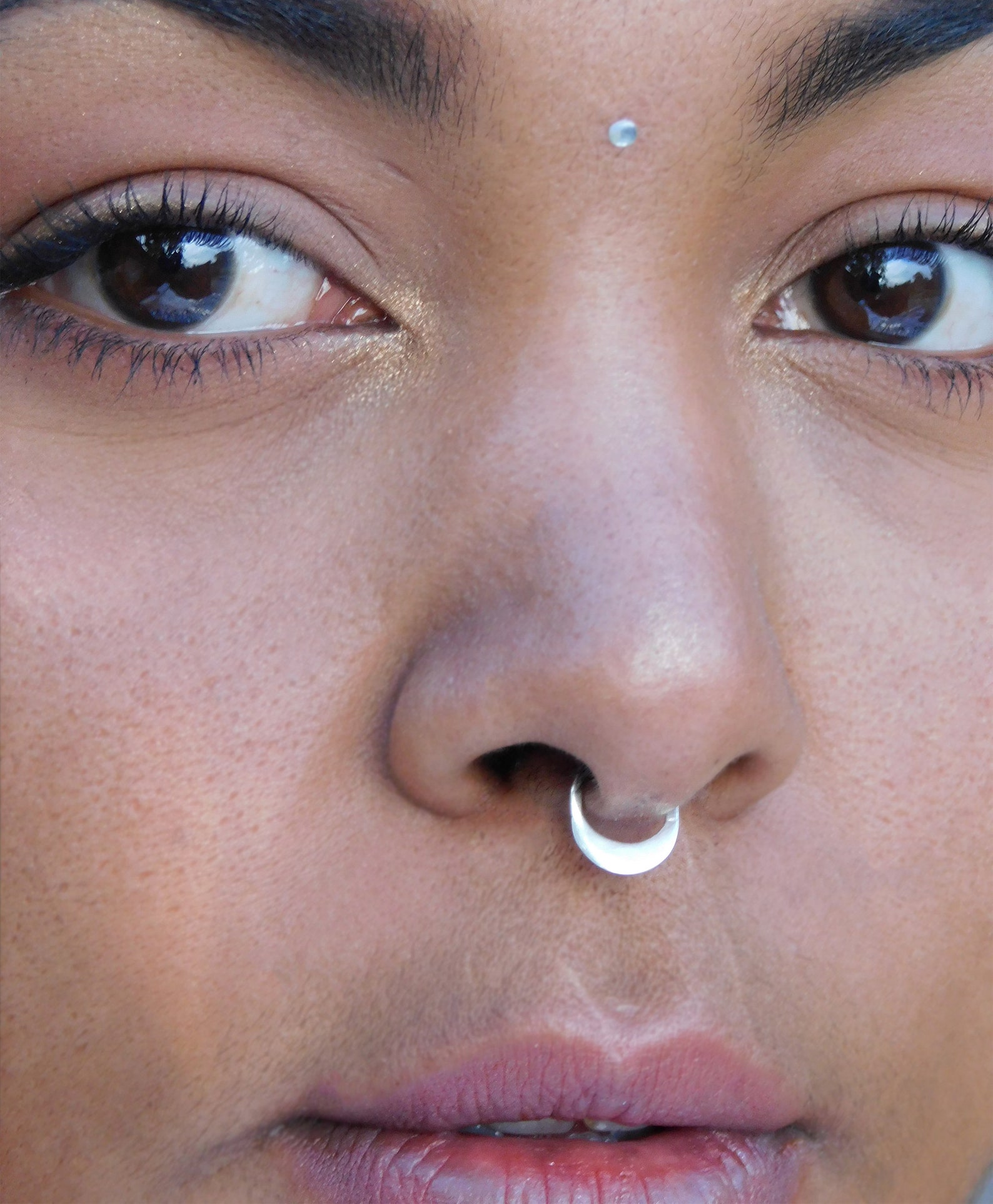 Moon Septum Ring Nose Ring Silver Septum Ring Crescent - Etsy