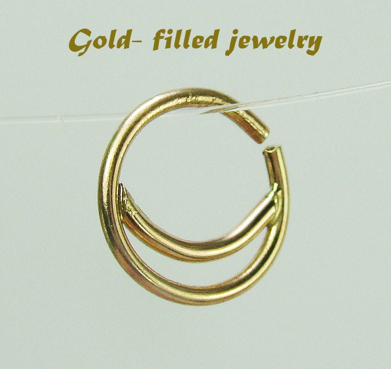 Gold filled nose ring nose piercing Septum ring Nose ring | Etsy