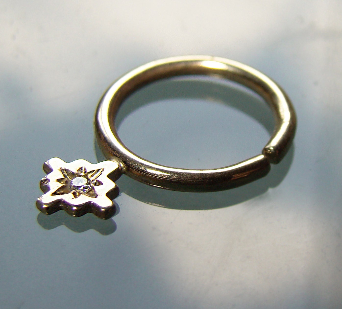 Septum for Men Diamond Septum Ring Gold Septum Ring Tribal - Etsy