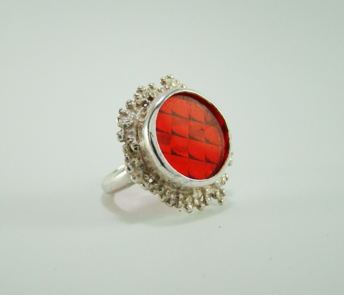 Silver Ring, Reflector Ring, Up-cycling, Statement Ring, Original ...