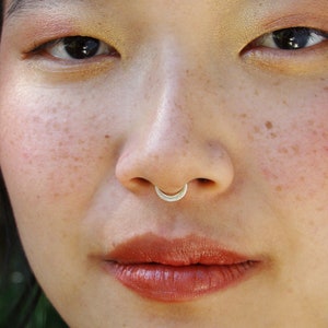 Moon Nose Ring Delicate Nose Ring Nostril Ring Nose Ring - Etsy