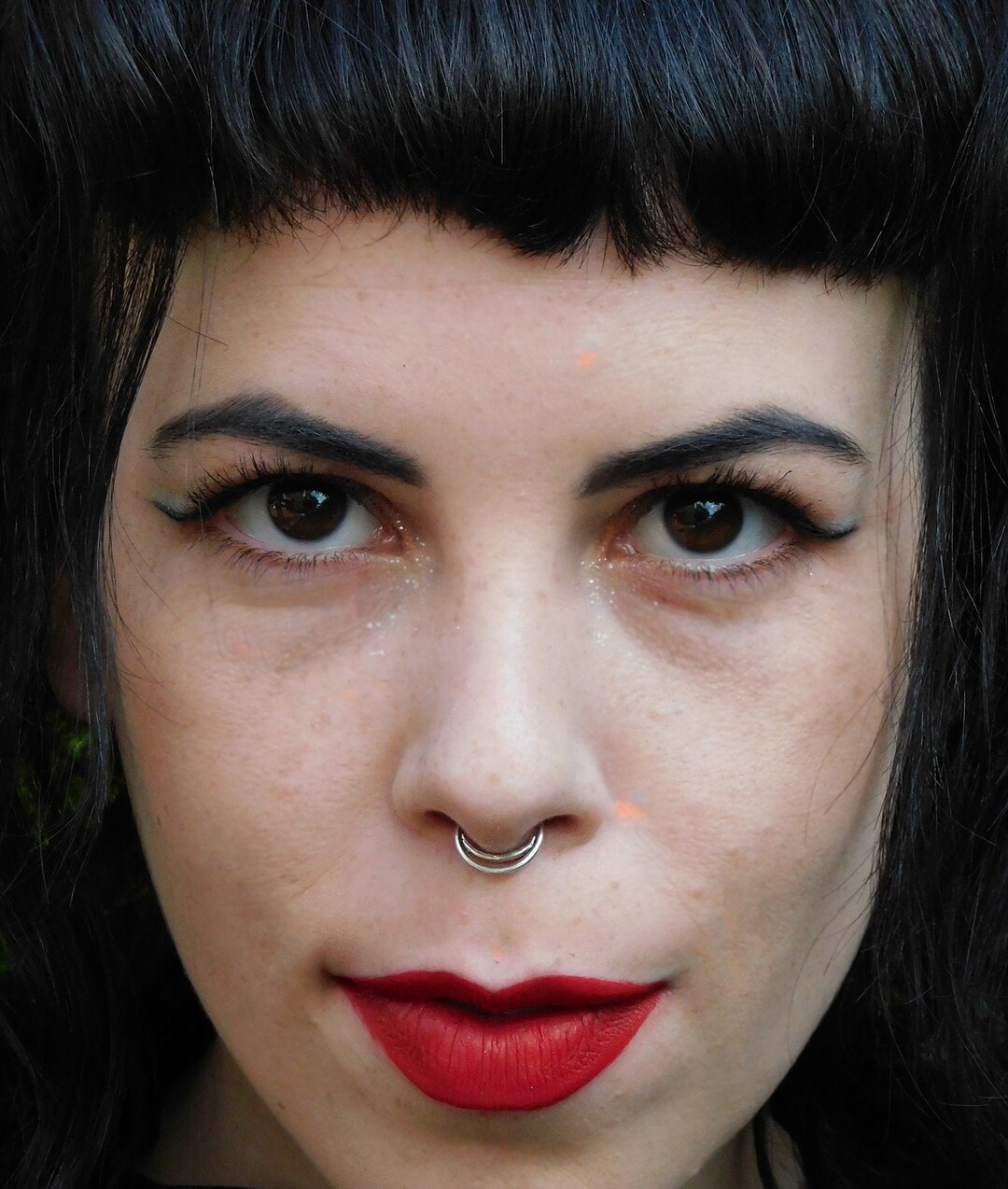 Moon Septum, Septum Piercing, Half Moon Septum, Silver Septum, Nose ...