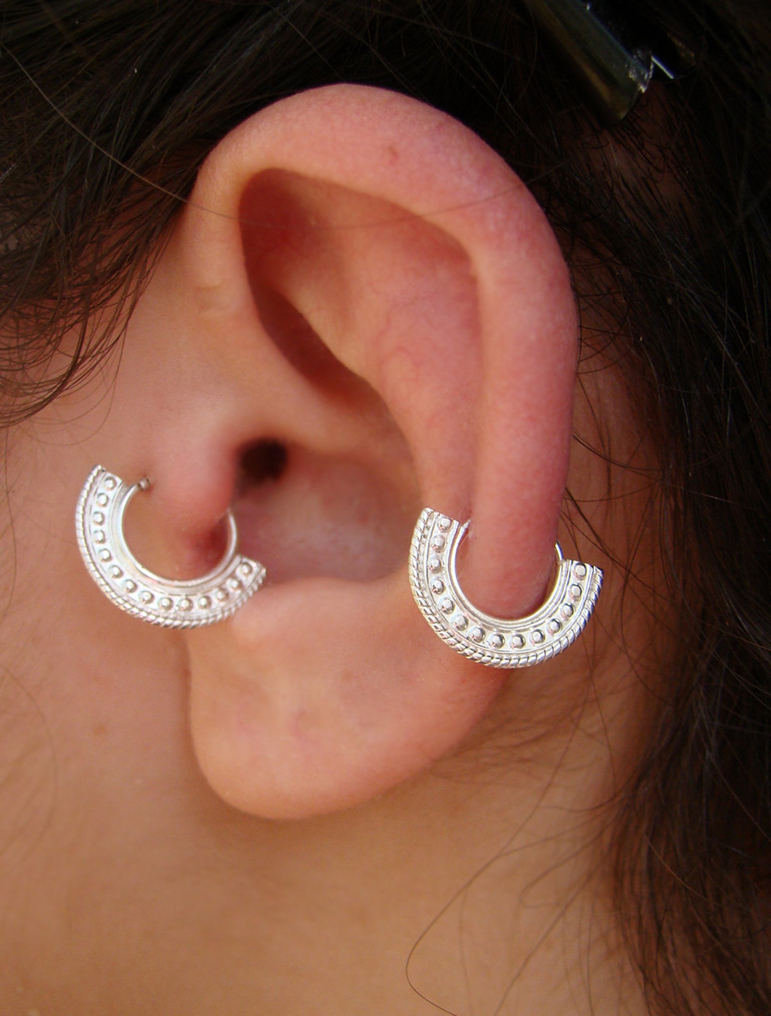 Helix Piercing Tragus Ring Daith Rook Tribal Piercing - Etsy