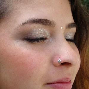 Tribal Nose Ring, Chakana, Silver Nose Ring, Unique Nose Ring, Tragus ...