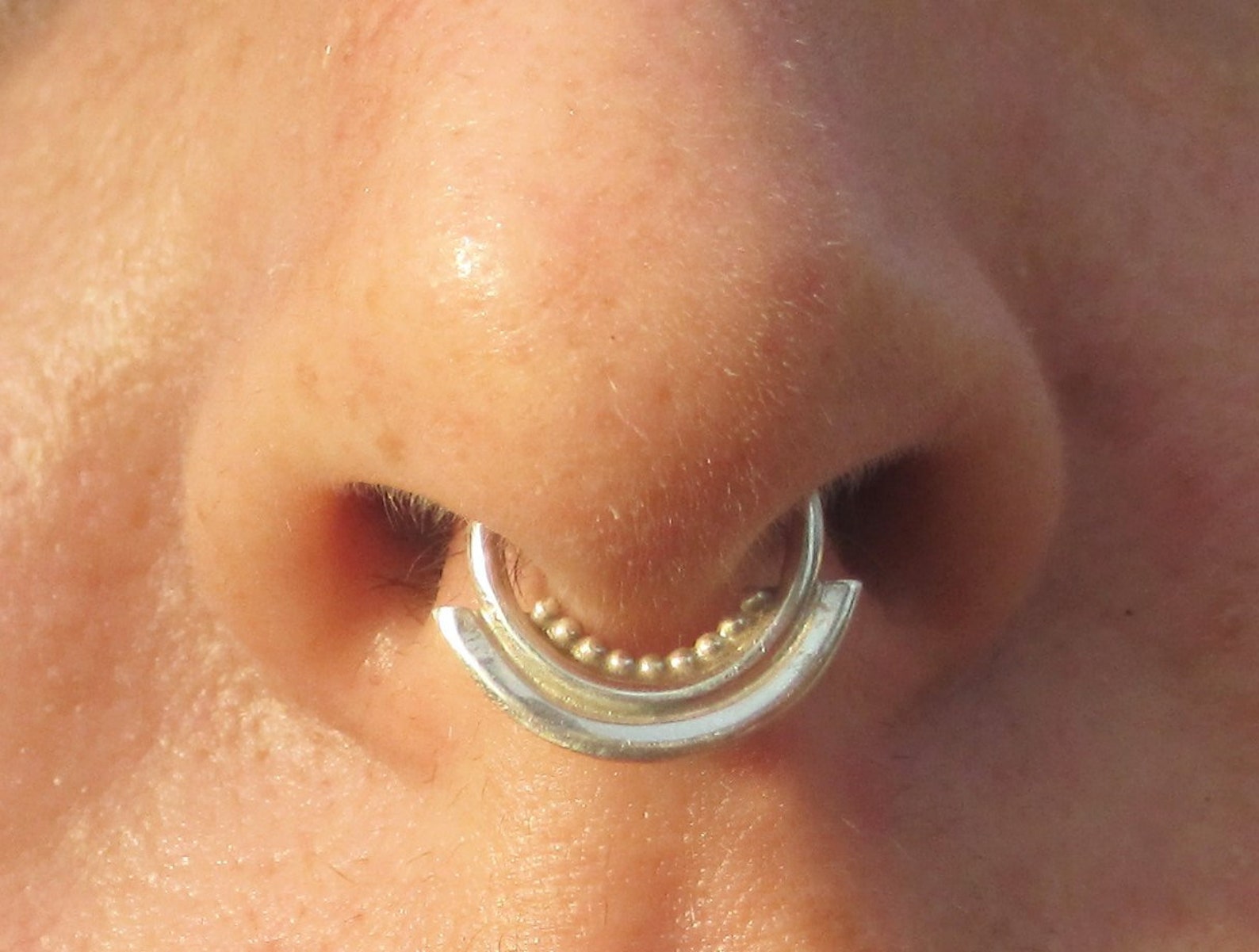 Boho Septum Tribal Silver Septum Septum Ring Silver Septum | Etsy