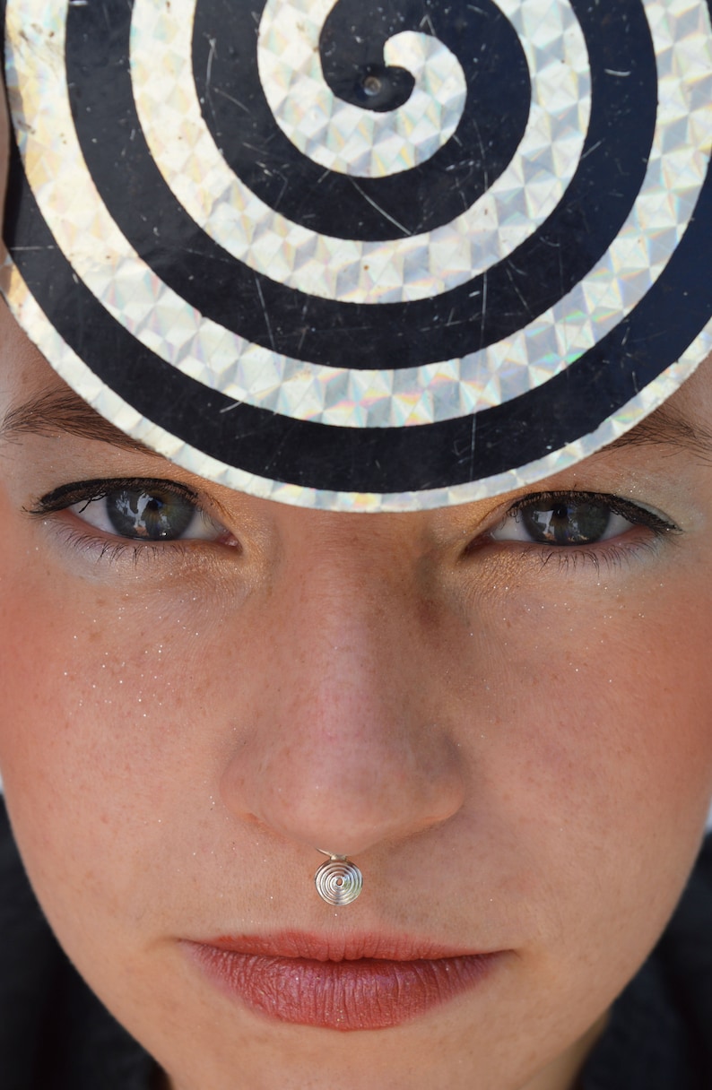 Silver Septum Spiral Septum Tribal Septum Septum Piercing - Etsy