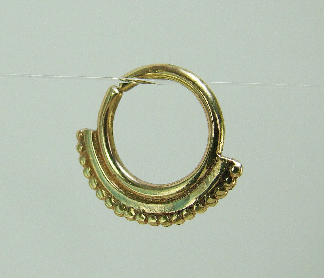Gold nose ring Aztec nose ring Indian nose ring nose ring | Etsy