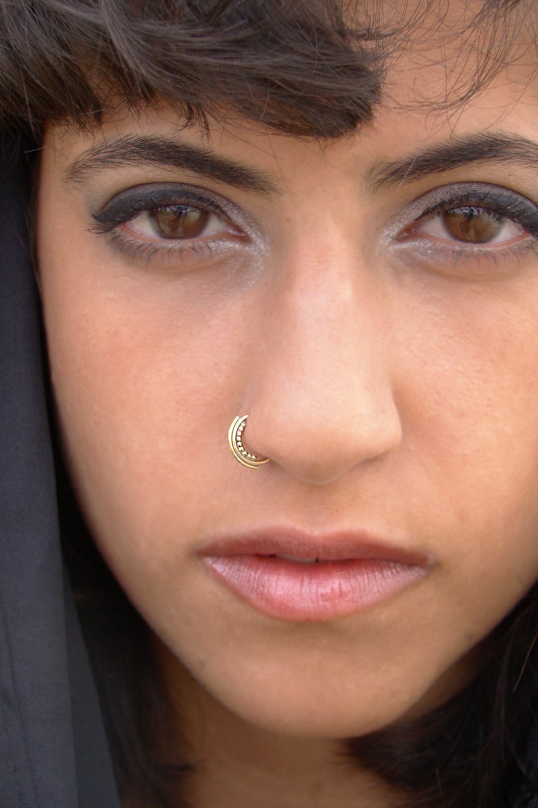 Tribal Nose Ring, Nose Ring, Gold Nose Ring, Nostril Ring, Septum Ring ...