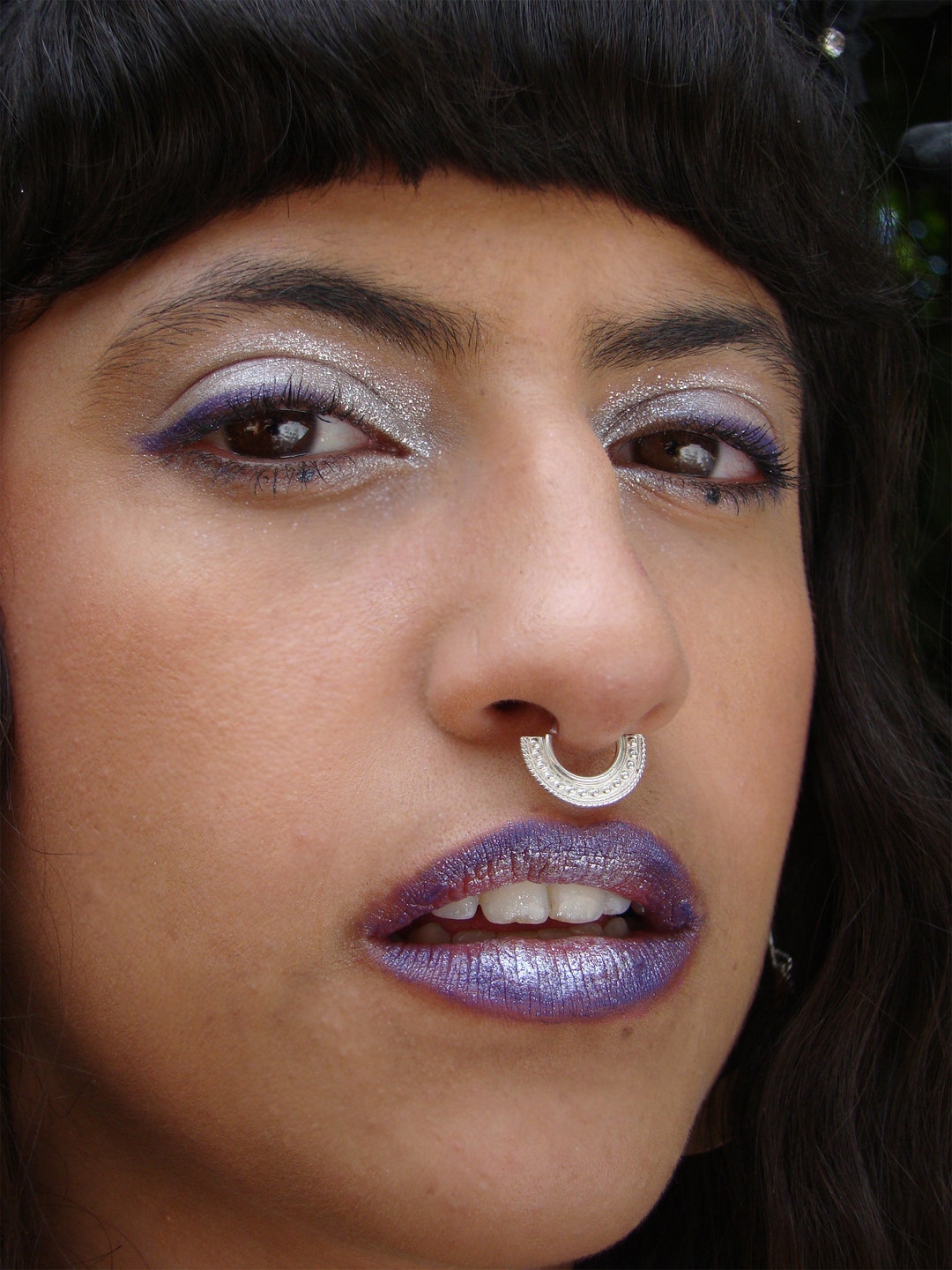 Silver Septum Ring Indian Nose Ring Piercing Ring Nostril Ring