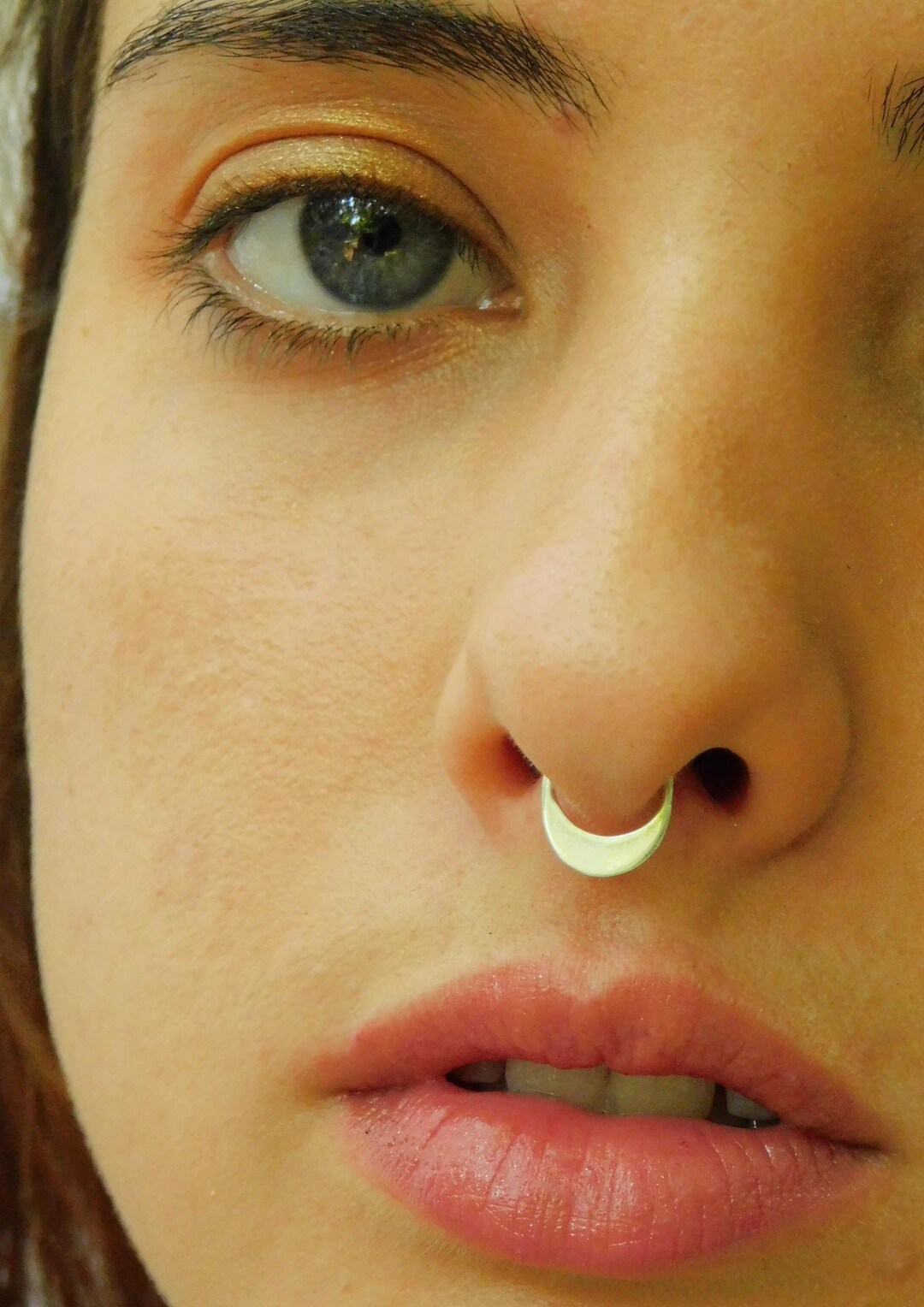 Moon Septum Ring - Etsy