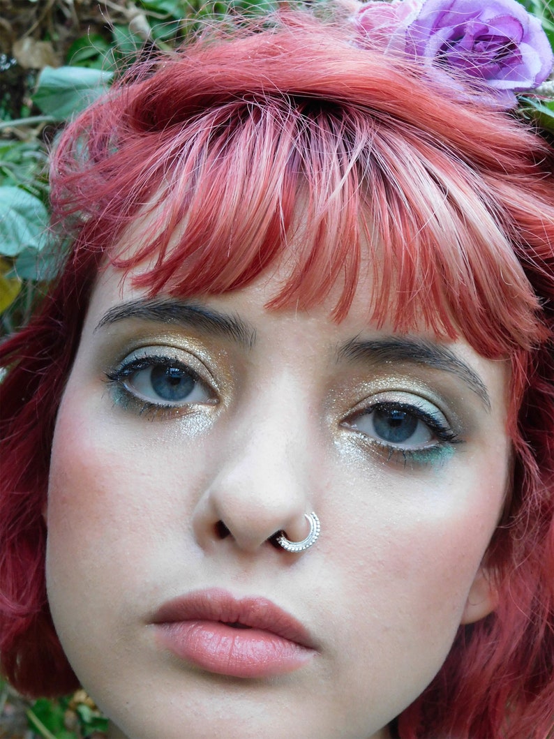 Aztec Sterling Silver Septum Ring, Tribal Nose Piercing - Etsy