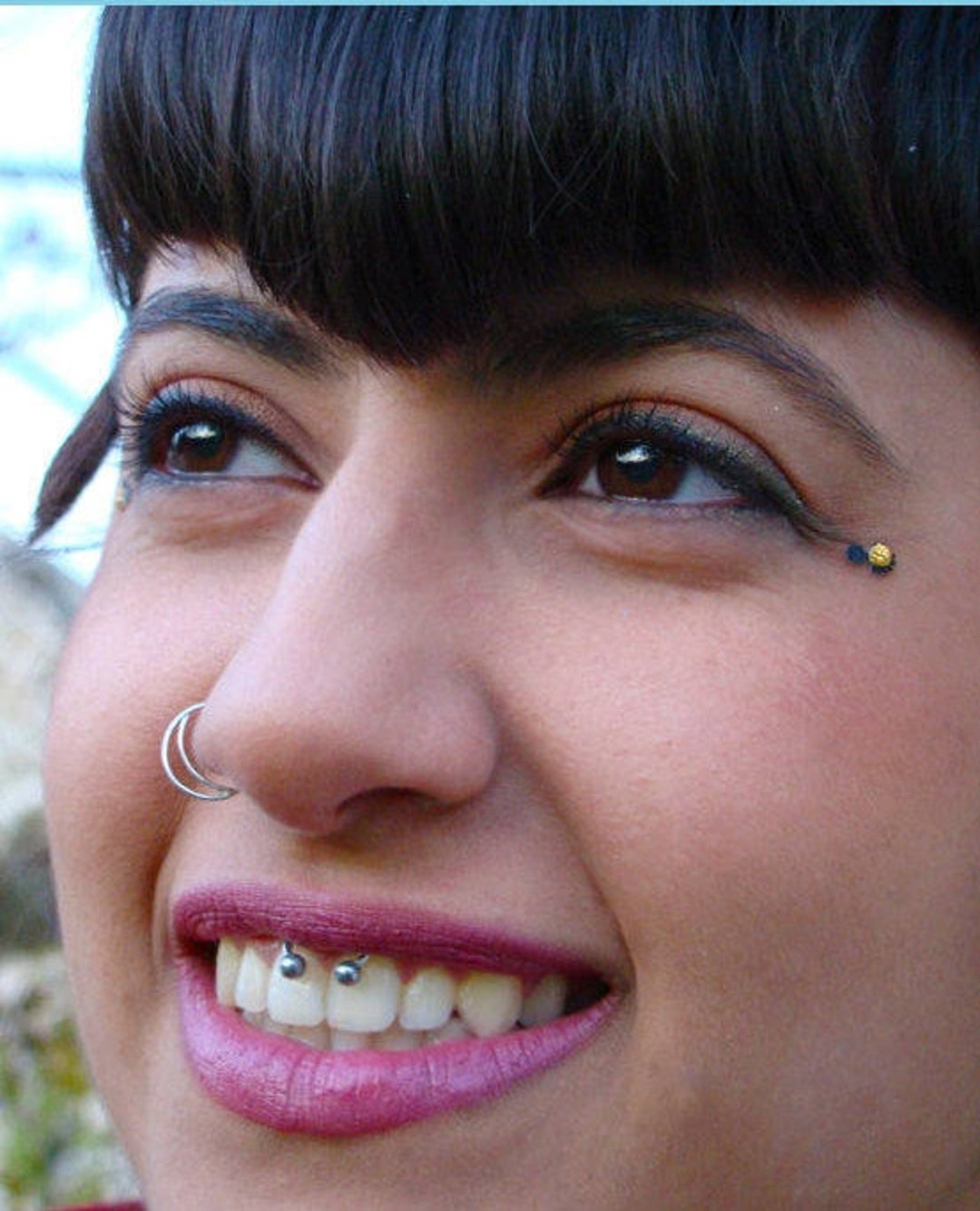 Half Moon Nose Ring, Silver Nose Ring, 20 Gauge Nose Ring, Crescent ...