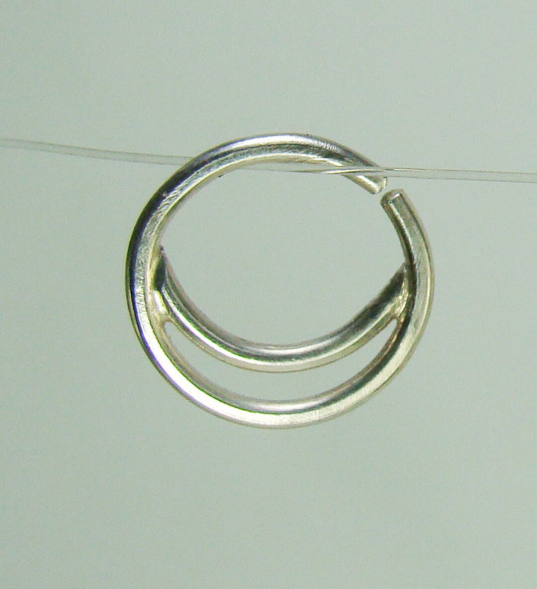 Half Moon Nose Ring, Silver Nose Ring, 20 Gauge Nose Ring, Crescent ...