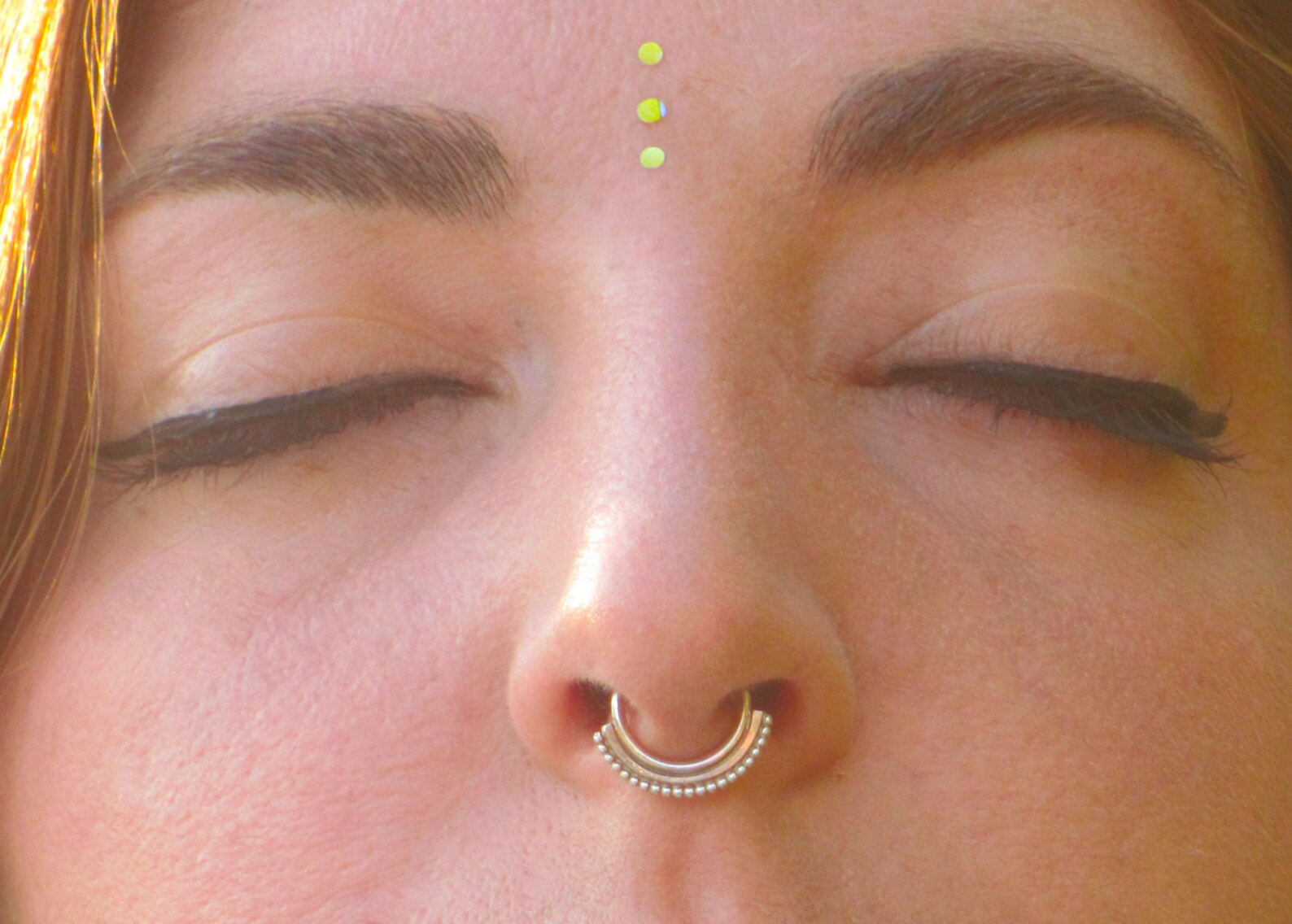 Septum Ring, Nose Ring, Aztec Septum, Septum Piercing, 925 Silver ...