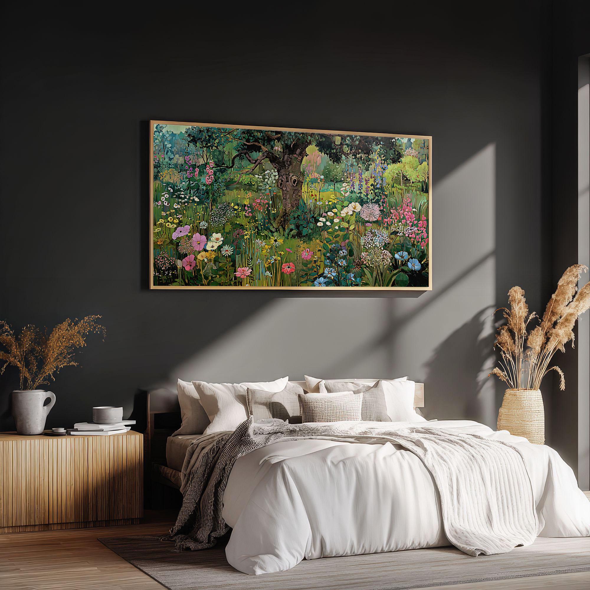 Large Tree Art Print, Nature Woodland Flowers Scenery Wall Art - Etsy