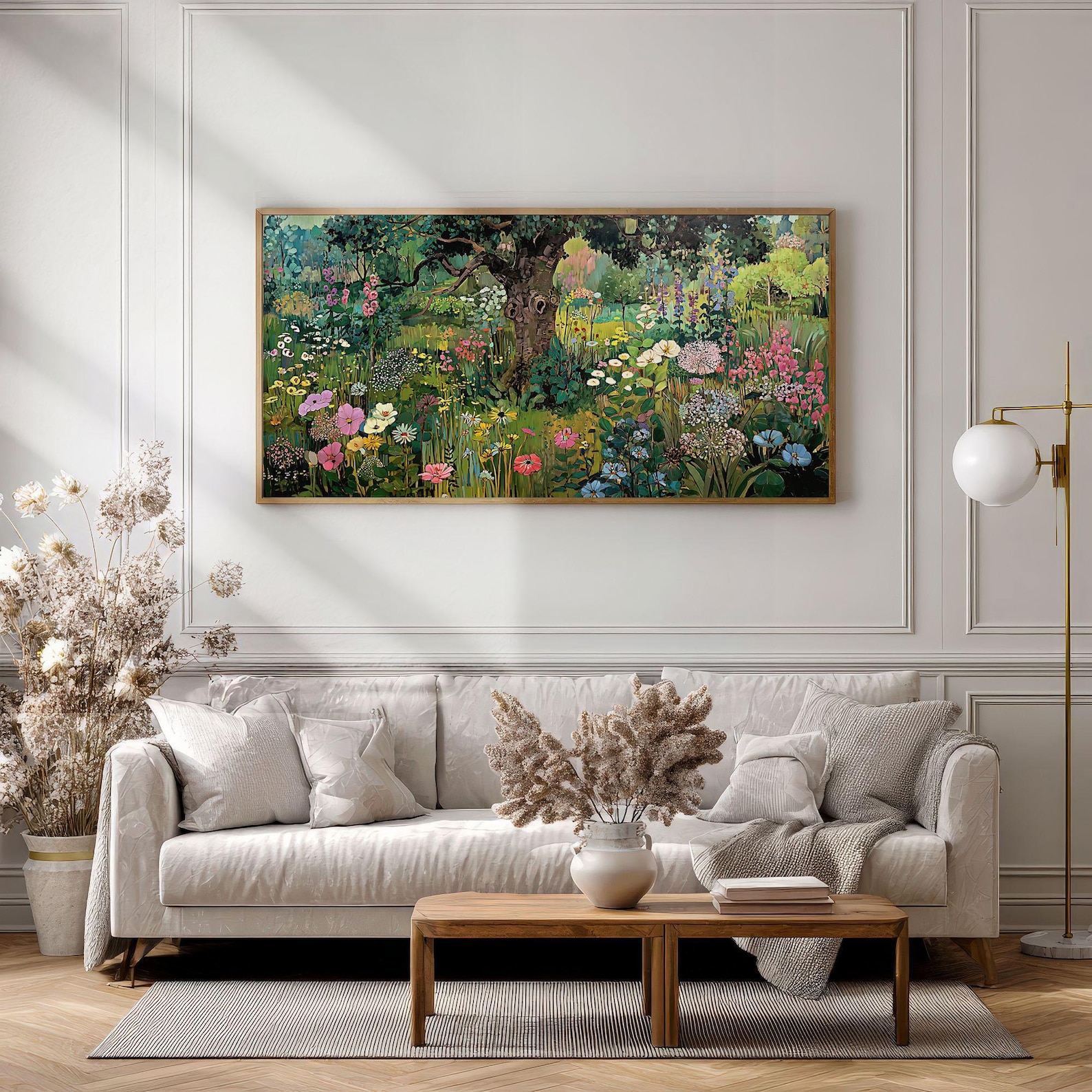 Large Tree Art Print, Nature Woodland Flowers Scenery Wall Art - Etsy