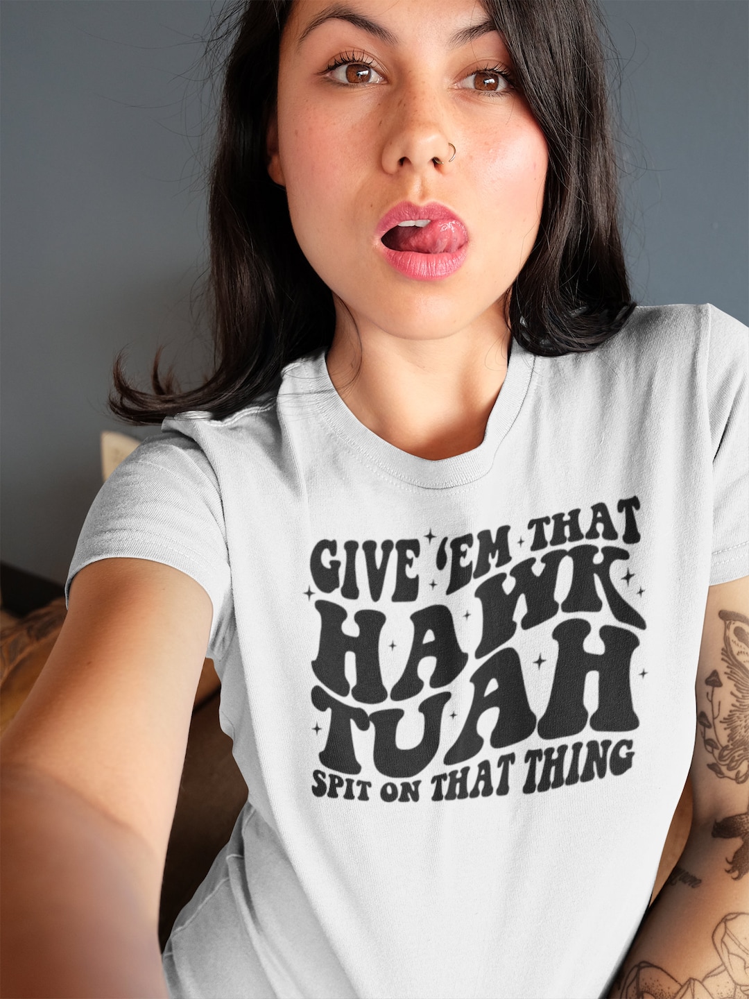 Hawk Tuah Shirt, Spit on That Thing Girl, Hawk Tuah 2024 Spit on That ...