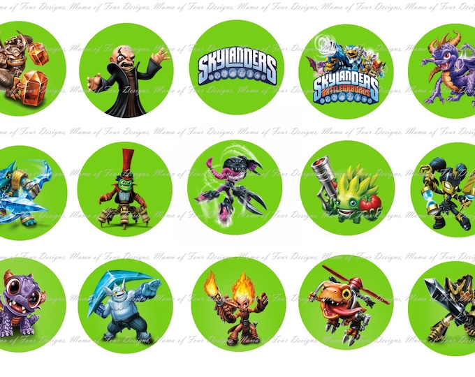 Skylanders 1 Bottle Caps 4x6 Digital Download both Sheets Included - Etsy
