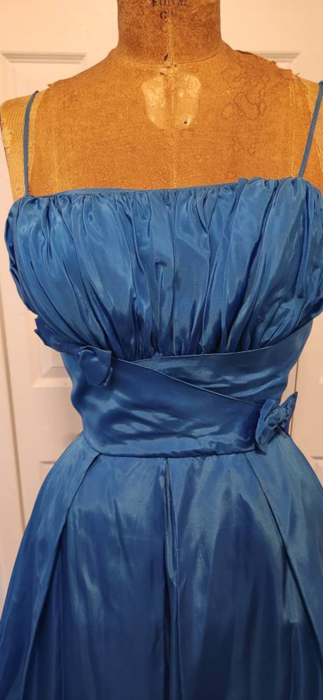 Vintage Blue Gown by Mollie Stone - Etsy