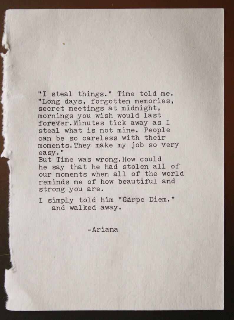 Love Poem Time Original Poetry Typography Typographic Print Art Wall ...