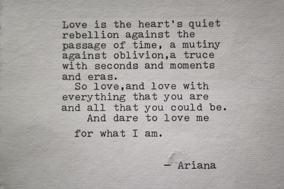 Love Poem Love Poetry Original Art Typography Print Typography Wedding ...