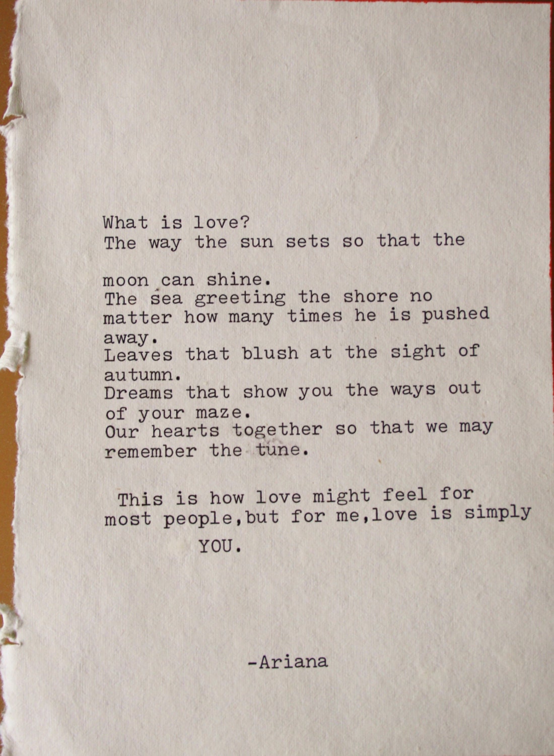 Poem Love Poem Poetry Love Song Romantic Note Gift Original Poetry ...