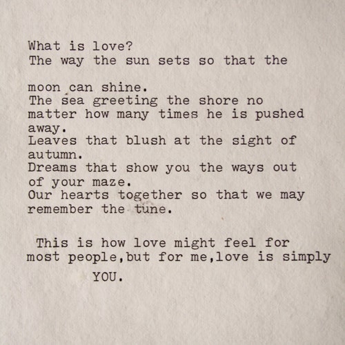 Original Poetry Love Poem Art Print Typography Typographic - Etsy