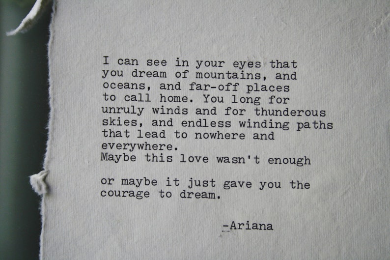 Love Poetry Original Art Poem Typography Typographic Wall Print Home ...