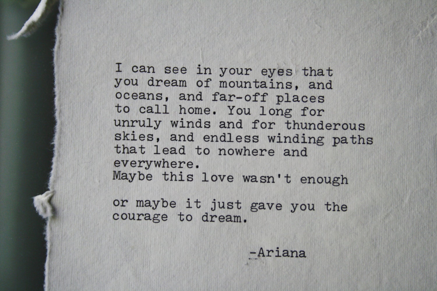 Love Poetry Original Art Poem Typography Typographic Wall Print Home ...