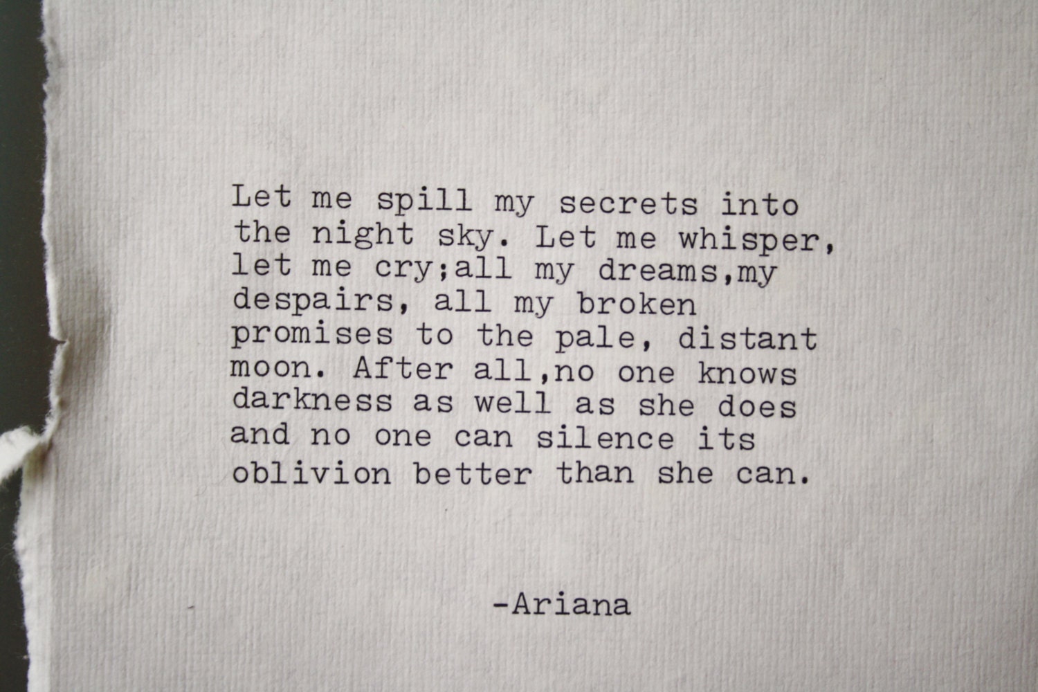 Original Poetry Typographic Art Print Typography Typographic Wall Print ...