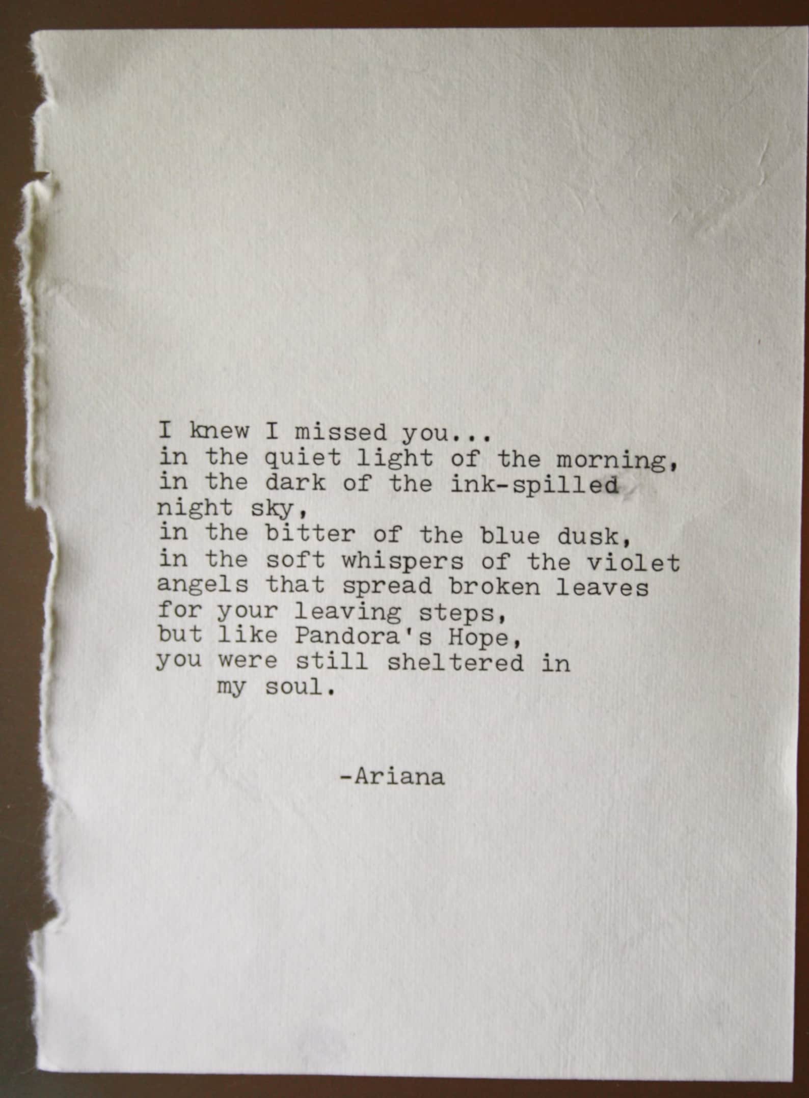 Love Poetry Original Poem Love Note Love Letter Typography Art ...