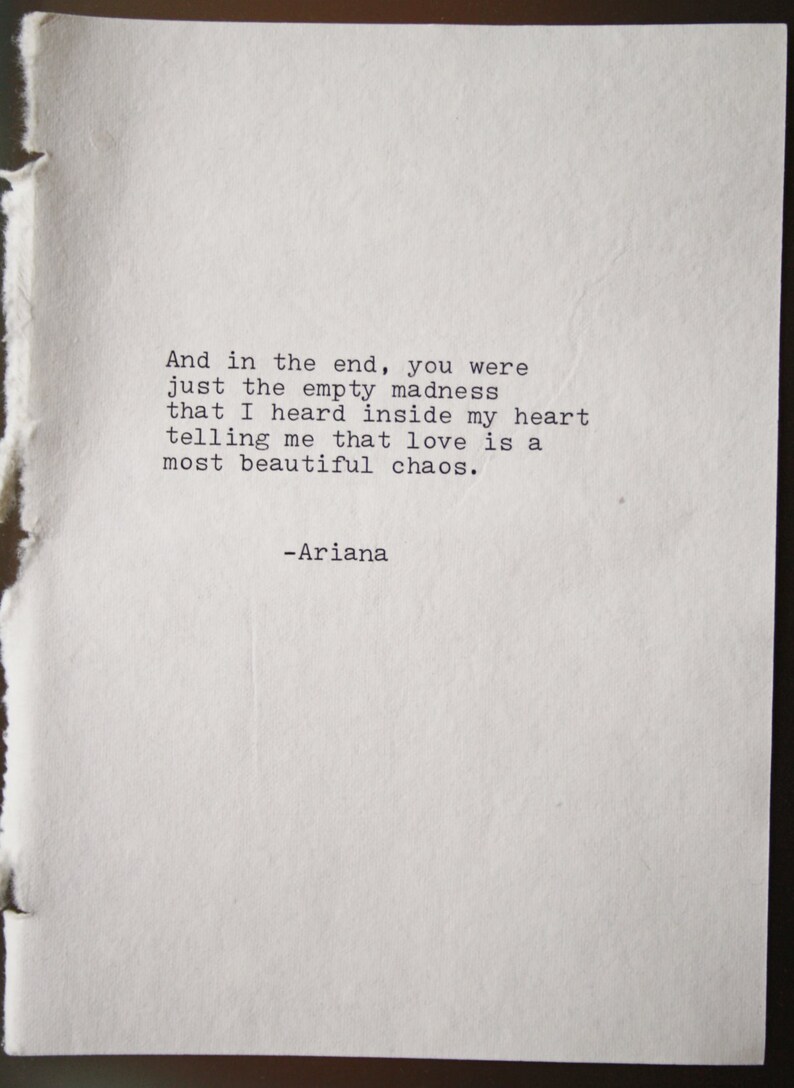 Love Poem Original Poetry Typography Typographic Art Print Wall Art ...