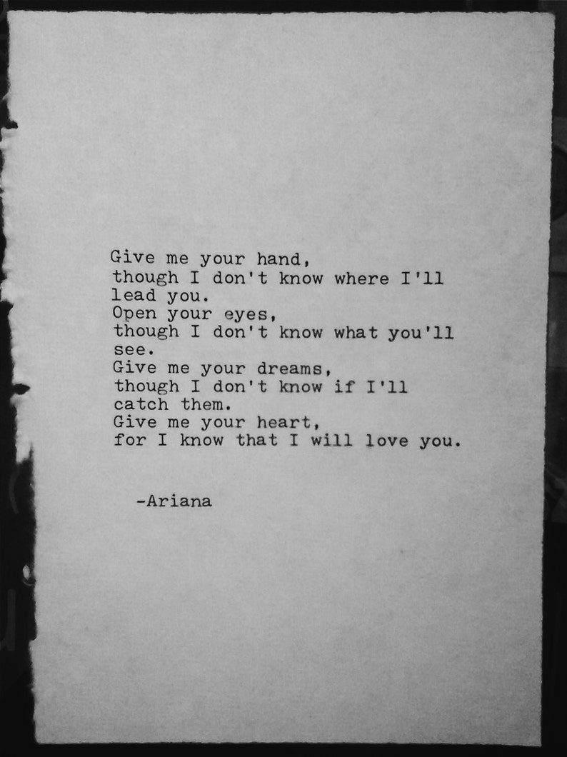 Love Poem Original Poetry Typographic Art Print Typography Valentines ...