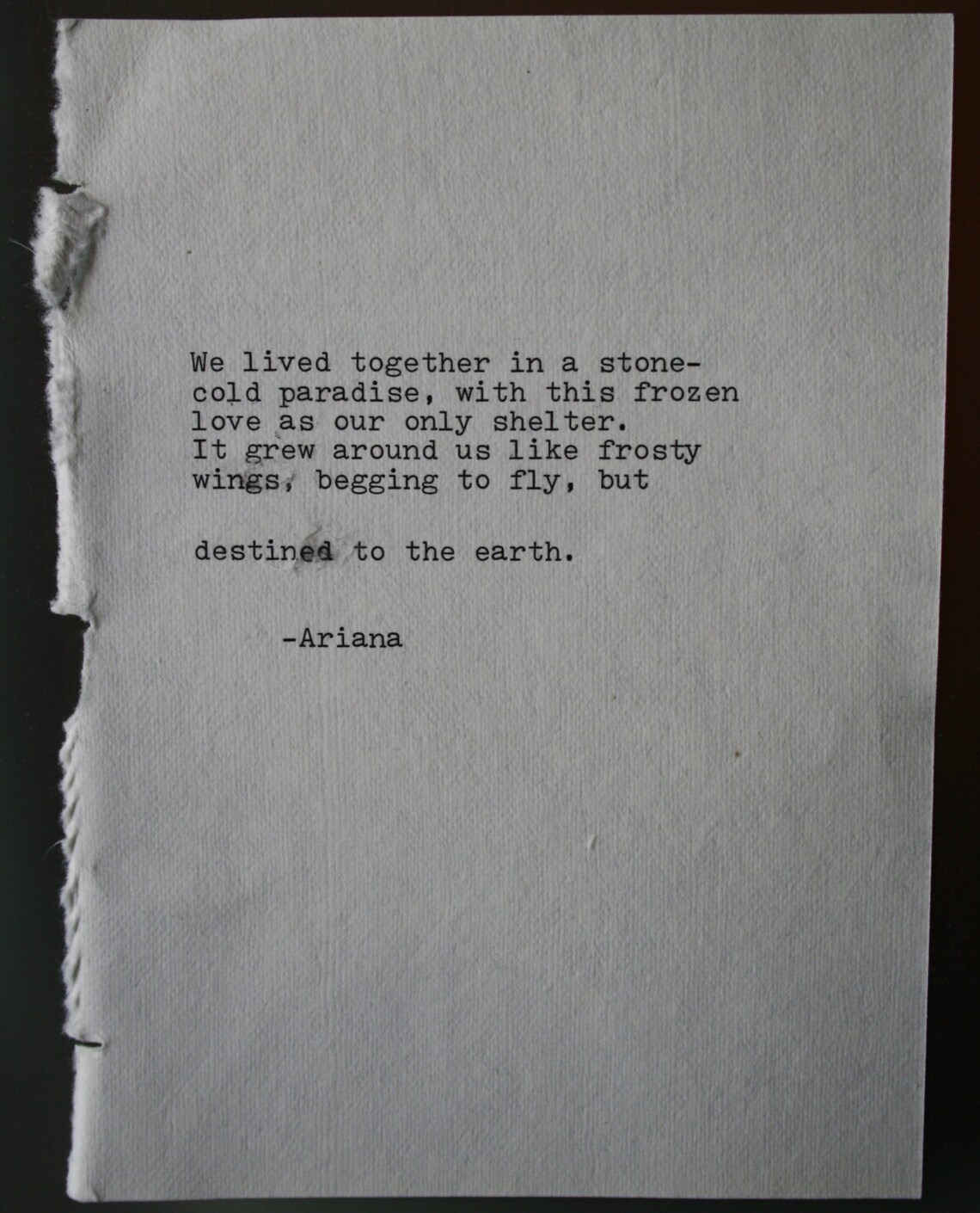 Original Poem Poetry Typography Wall Art Home Decor Typographic Print ...